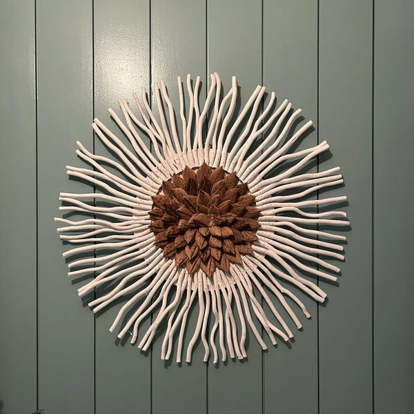 Authentic Mulberry Wall Decor-round Sunburst Decoration-handcrafted ...