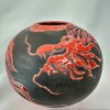 Raku Tiger Saggar Japanese Water Vase 7.5H X 10W - Etsy