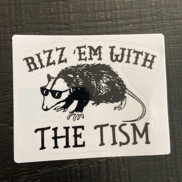 Rizz Em With the Tism Waterproof Weatherproof Vinyl Sticker Decal - Etsy