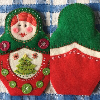 Babushka a PDF Pattern for a Hand Embroidered Felt Matryoshka Doll ...