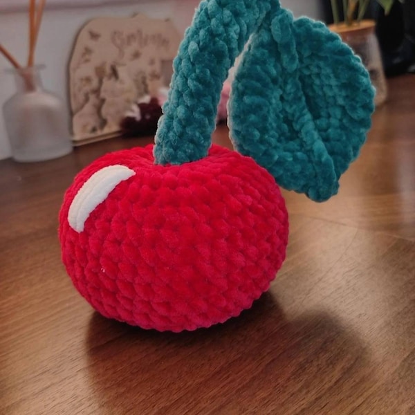 Crochet Cherry Pillow Patterns PDF for Single or Double Cherries - Etsy