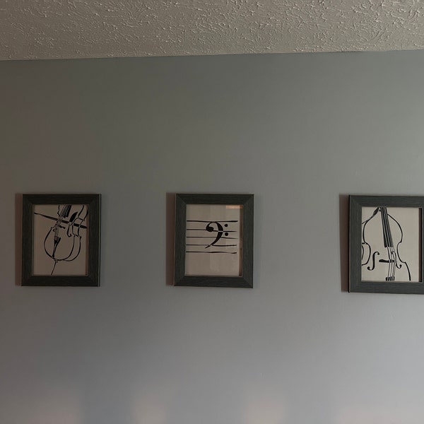 Set of 3 Drum Set Wall Art, Drums Poster, Minimalist Black and White ...