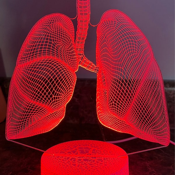 Lungs Gift 3D Lung Pulmonologist Gift Doctor Gifts Led Lamp 3D Night ...