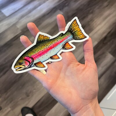 Rainbow Trout Sticker Decal 20% Flows to Western Rivers - Etsy