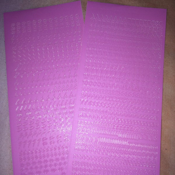 Cursive 6mm Deco Alphabet Script Letter Sticker Sheet | Colorful ...