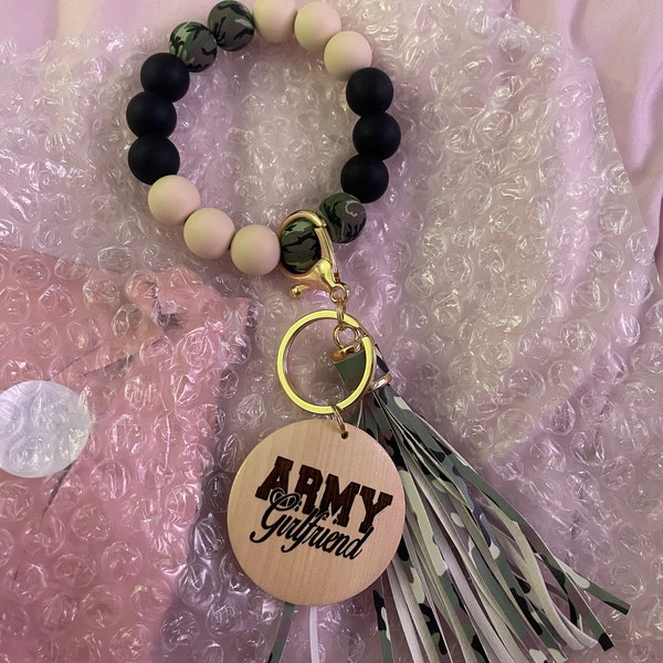 Army\navy/air Force/marines Bracelet Wristlet Keychain. Military Mom ...