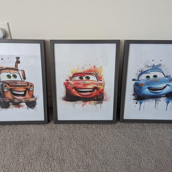 3 Lightning Mcqueen Cars Movie Poster Prints Poster Wall Art Decor ...