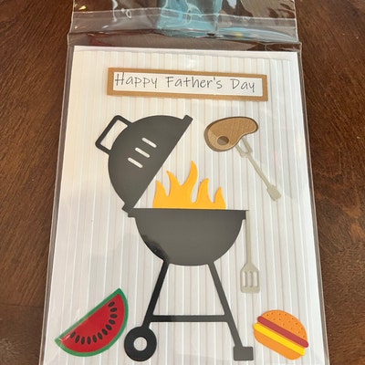 Happy Father's Day Grilling Card Hand Made Embossed One of A Kinda ...