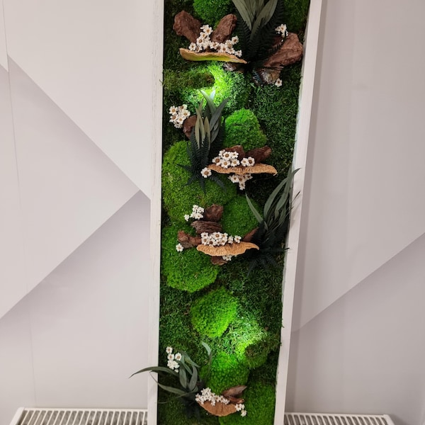 Christmas Gift Idea: Beautiful Preserved Moss Artwork With LED Lights ...