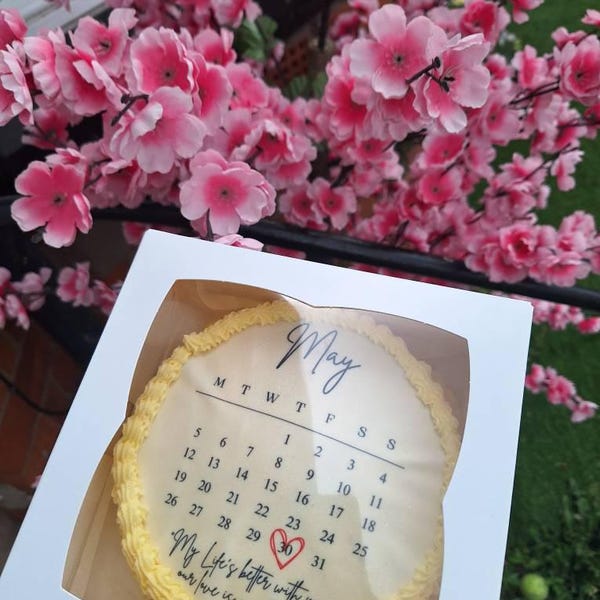 2025 - 2026 Calendar Edible Cake Topper: Personalized Party Decoration ...