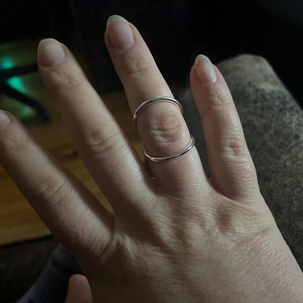 BUNDLE OF 10 Adjustable Swan Splint Ring - Sterling Silver Swan Splint ...