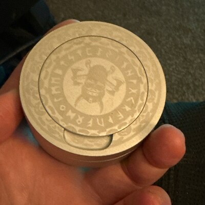 Blue Snuff Box in Aluminum With Motif of a Tiger and Surrounding ...