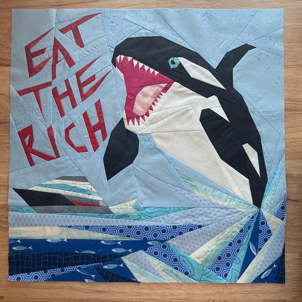 Eat the Rich: Killer Whale Orca Attacks Foundation Paper Piecing FPP ...