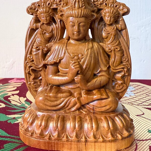 Happy Buddha Laughing Buddha Statue, Maitreya Buddha, Wooden Buddha ...