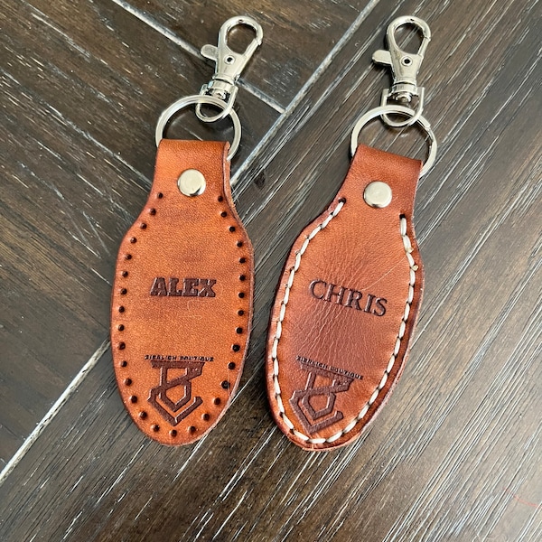 Keychain Template: 10 Leather Key Tag Designs (PDF Pattern) - Etsy