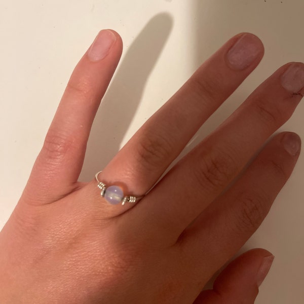 Crystal Fidget Ring, Natural Stone Jewelry, Sterling Silver - Etsy
