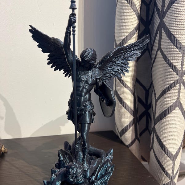 St. Michael the Archangel Statue/detailed Masculine St. Michael Statue ...