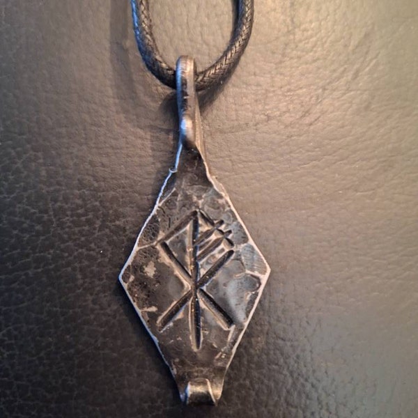 Forged Iron Tiwaz Tyr Tiw Rune Viking Amulet Runic Nordic Pendant ...