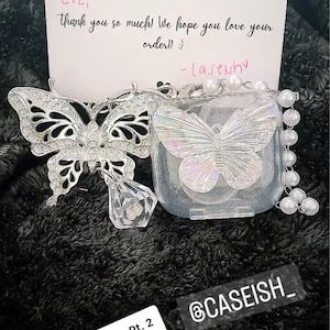 Cute Reflective Butterfly AirPod Case - Etsy