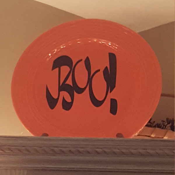 BOO! Decorative Halloween Plate Black Plate-ceramic Square Plate With ...