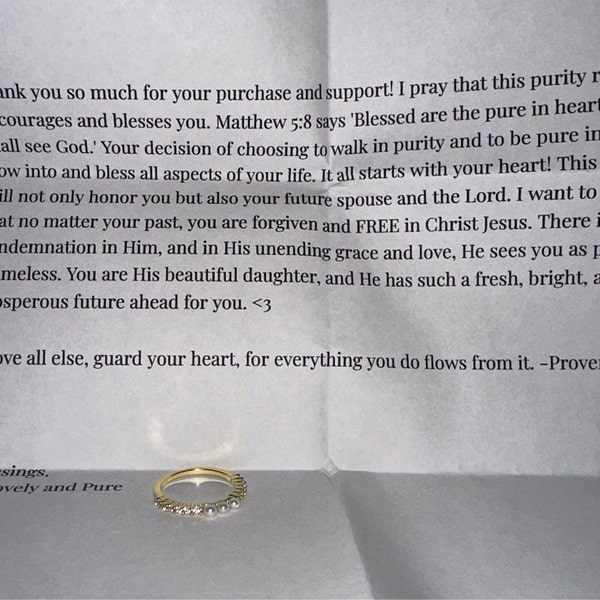 Dainty Pearls, Purity Ring - Etsy