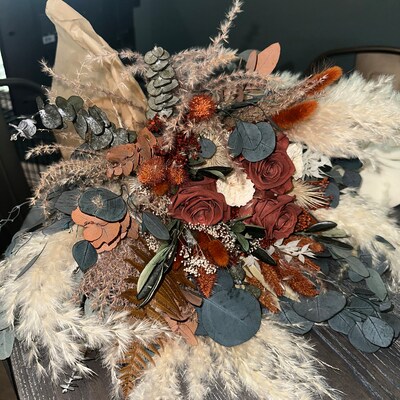 Terracotta Rust Greenery Pampas Grass Arch or Wall Decor - Etsy