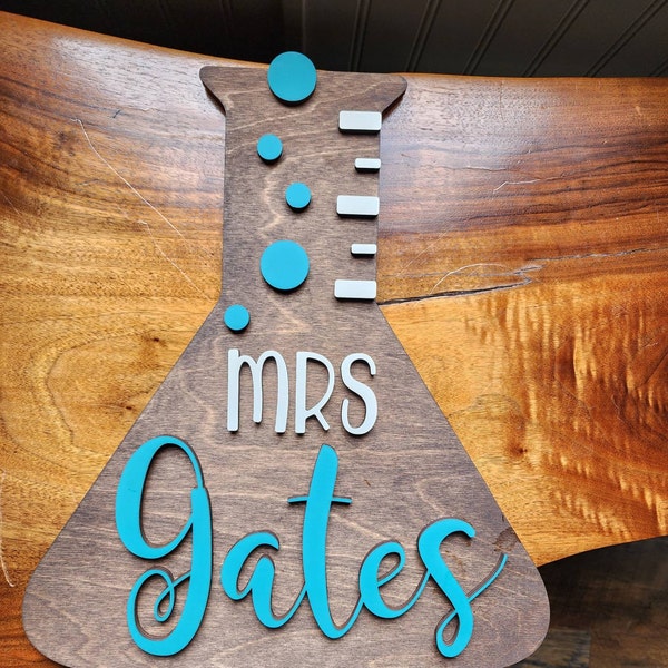 Science Teacher Sign for Science Classroom Door Decor - Personalized ...