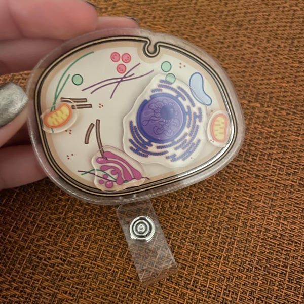 Cell Biology Badge Reel Lab Tech Badge Microbiology Laboratory STEM ...