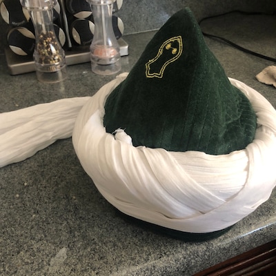 Handmade Green Naqshbandi Cap, Cyprus Imamah, Unique Islamic Art, Imam ...