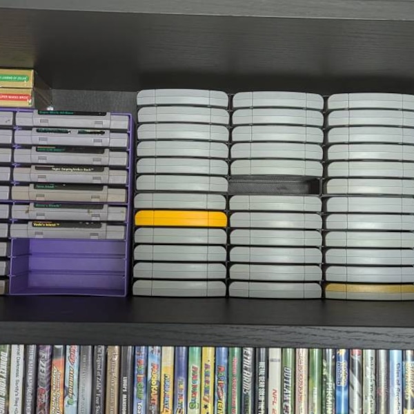 2 Rows - Rack Display for Super Nintendo Entertainment System SNES NTSC ...