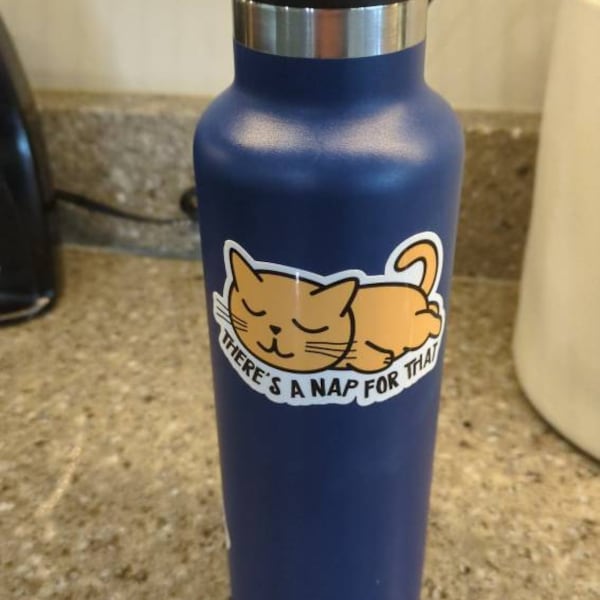 Cat There's a Nap for That Sticker, Cat Sleeping Sticker, Cat Lazy ...