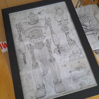 Iron Giant Aged Specs / Blueprint - Etsy