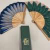 Blue HAND FAN - Tropical Folding Fan - Unique Gift for Her - Tropical ...