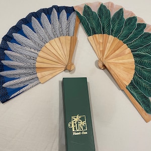 HAND FAN Amalfi Coast Blue Folding Fan Favors Handheld Fan Unique ...