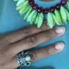 Sterling Silver Natural Fire Opal Rose Flower Ring 8 - Etsy