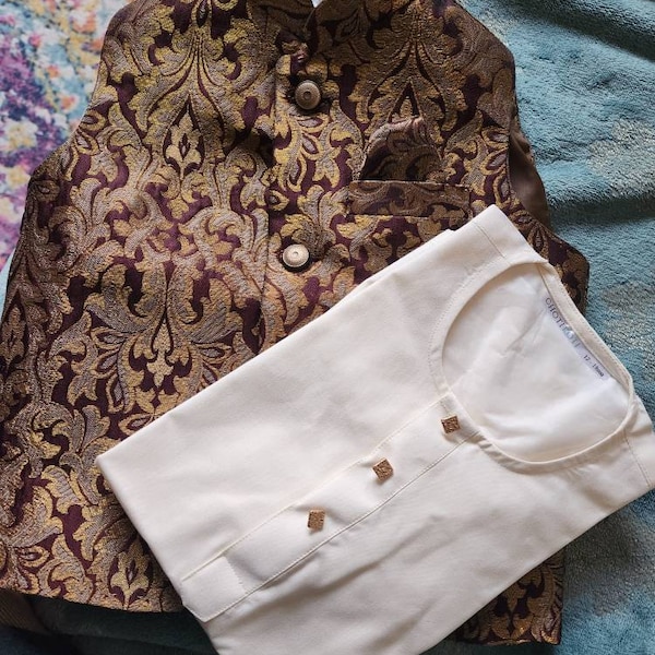 Joon Embroidery Green Koti - Baby Boy Kurta Pajama / Shalwar Kameez ...