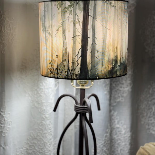 Lampshade for a Floor and Pendant Lamp, Forest Theme, Woodland Style ...