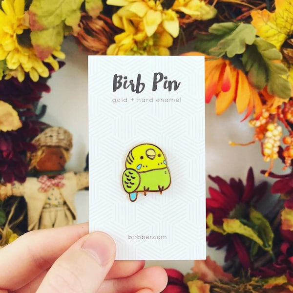 Pudgy Budgie Enamel Pin - Etsy Australia
