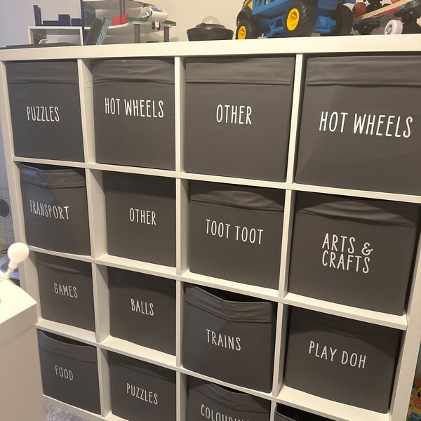 IKEA KALLAX DRONA Box Sticker Personalised Vinyl Labels Stickers Decals ...