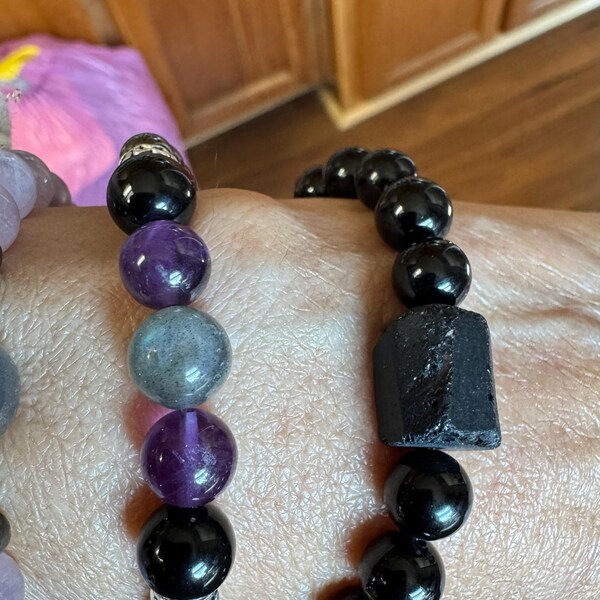 Empath Protection Bracelet. Bracelet Set. Hematite, Labradorite ...