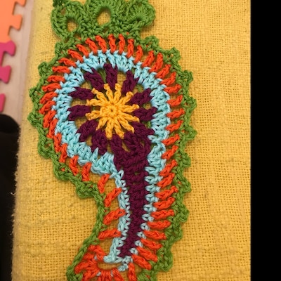 Crochet Paisley Pattern, Crochet Applique Pattern, Crochet Paisley ...