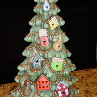 Unpainted Ready to Paint or Painted Ceramic Bisque Tree Face - Etsy