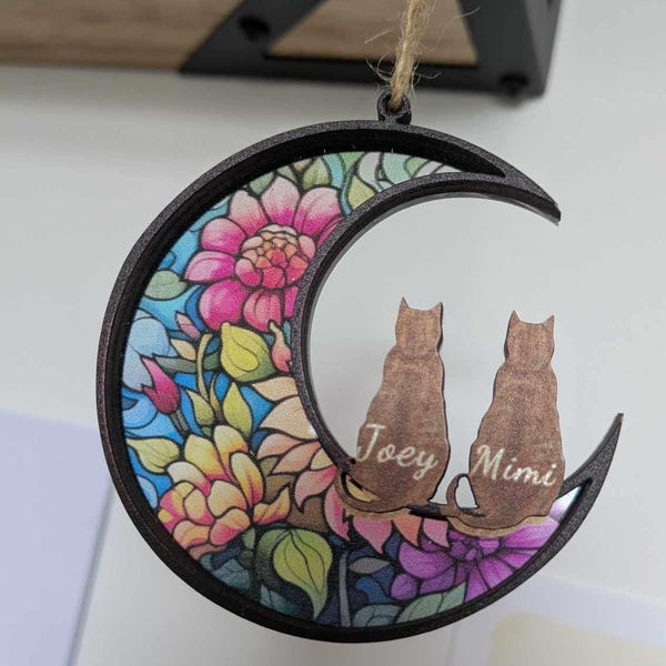 Personalized Cats Memorial Suncatcher,loss of Pet Sympathy Gift,acrylic ...