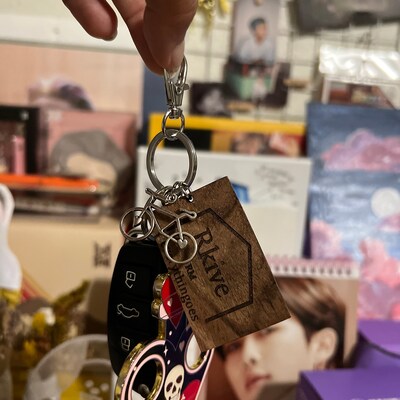 Rkive Wood Keychain L BTS RM Kim Namjoon Inspired - Etsy