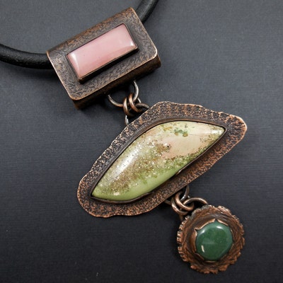 Australian Black Opal With Green Fire Ring or Pendant - Etsy