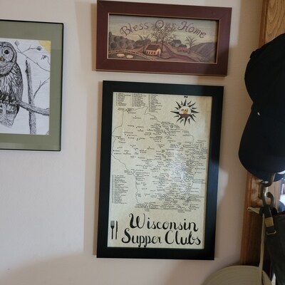 Wisconsin Supper Clubs Map REVISED 2023 - Etsy