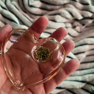 Glass Heart Pipe Girly Pipe Love Girls Gift Unique Pipe Hand - Etsy