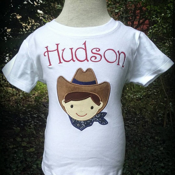 Cowboy Applique Design - Etsy