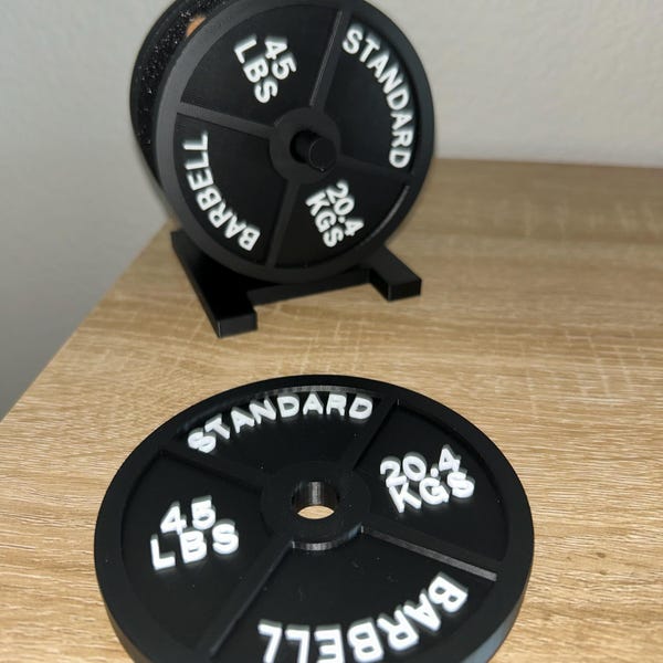 Weight Plate Coaster Set With Rack | Non-slip Coasters, Gym Gift for ...