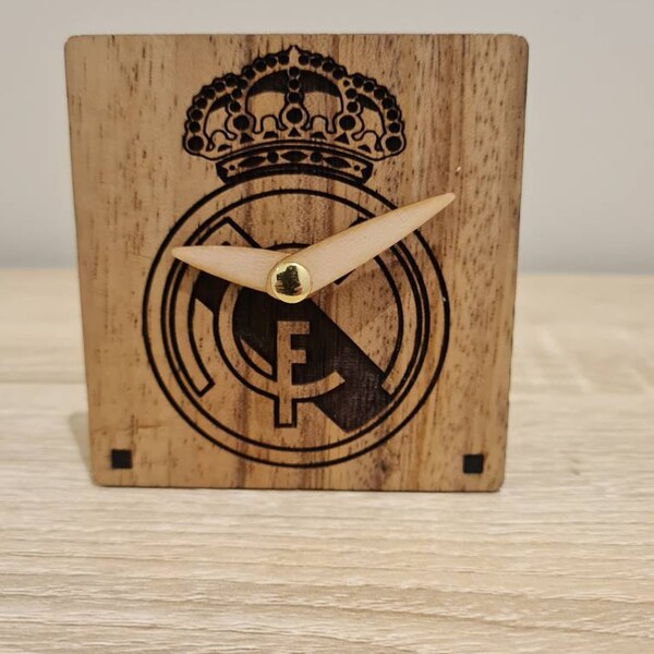 Custom Engraved Clock Corporate Gift Company Logo Clock Wood Desk Clock ...